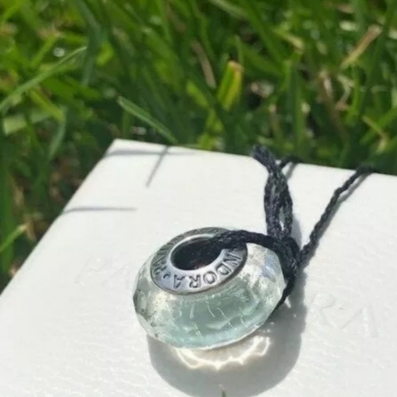 Pandora | Jewelry | Pandora Pair Of Mint Green Murano Glass Beads ...
